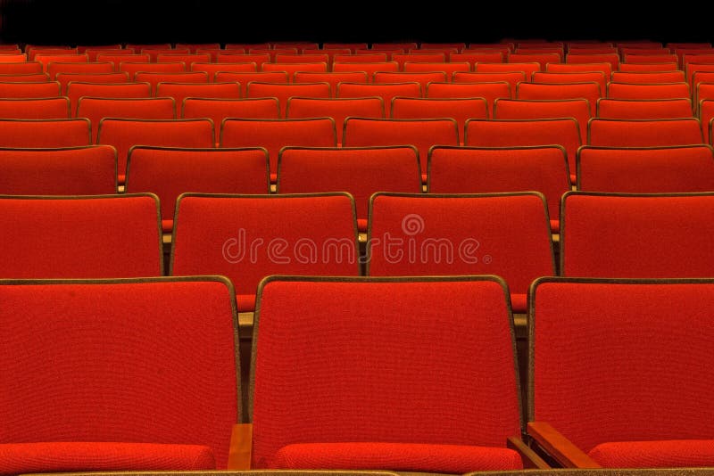 Pattern of empty red seats stock image. Image of event - 5369179