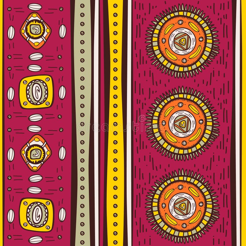 Pattern with ethnic motifs stock vector. Illustration of ethnic - 71533343