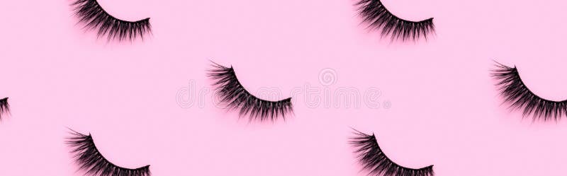 Eyelashes Are On Pink Background Stock Image - Image of flat, lashes ...