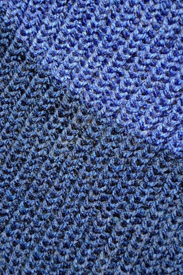 Handmade Knitted Fabric Blue Wool Background Texture Stock Image ...