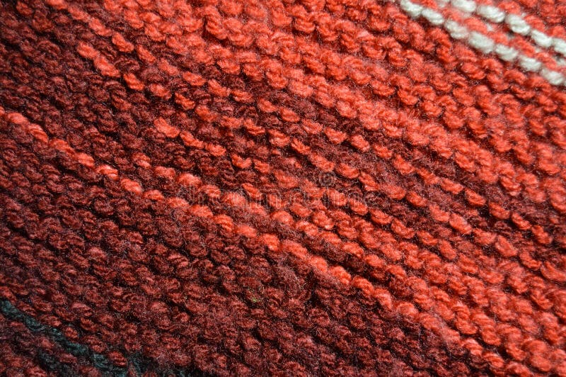 Handmade Knitted Fabric Red Wool Background Texture Stock Image - Image ...