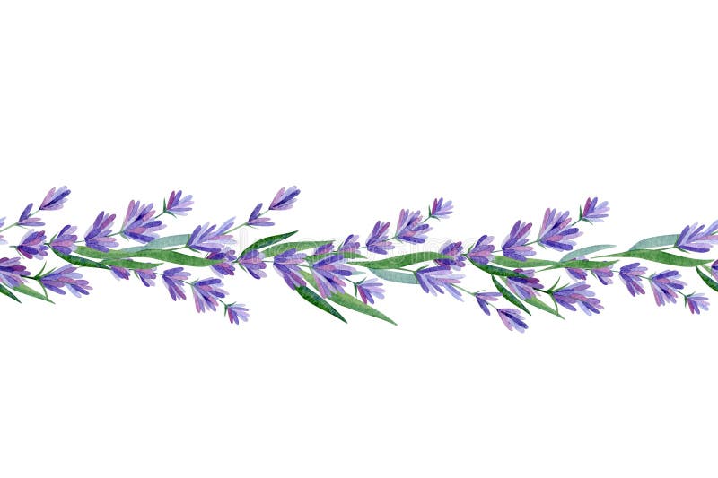 Pattern of Fall Flowers Lavender. Violet Frame for Rustic Background ...