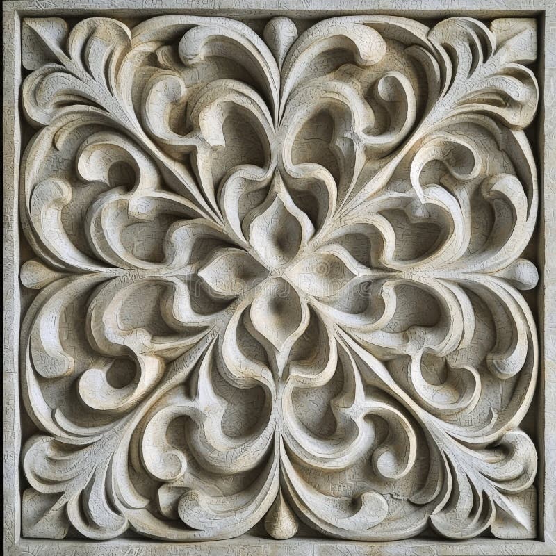The Pattern Features Wavy Lines and Curves Surface Emboss Ornaments ...