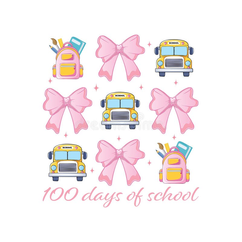 100 Days of School Dotted Coquette Bow, 100th Day of School ...