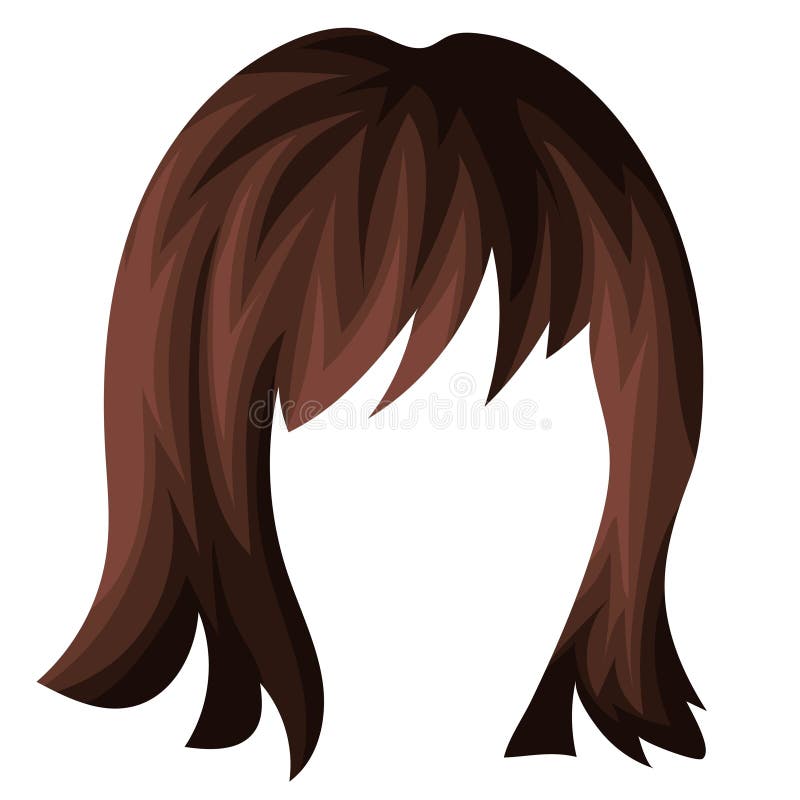 Pattern of Female Brown Hair Stock Vector - Illustration of square ...