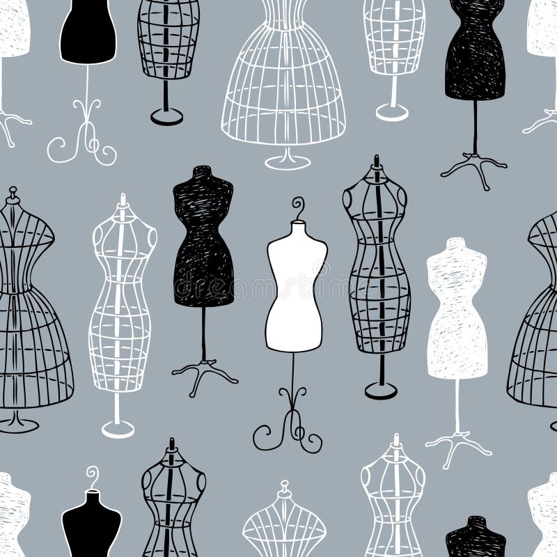 Female mannequins stock vector. Illustration of pattern - 67217289