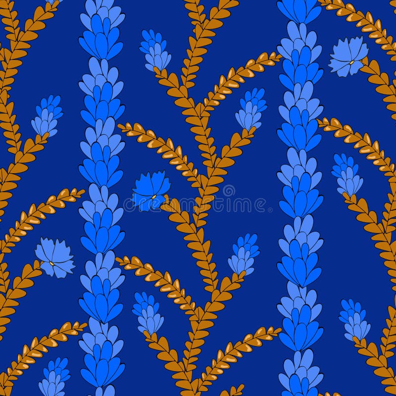 Pattern with Field Plants. Seamless in Vector Stock Vector ...