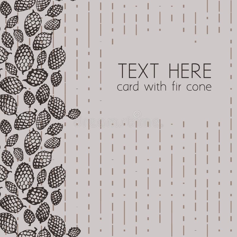 Pattern with Fir Cone. Border Stock Vector - Illustration of natural ...