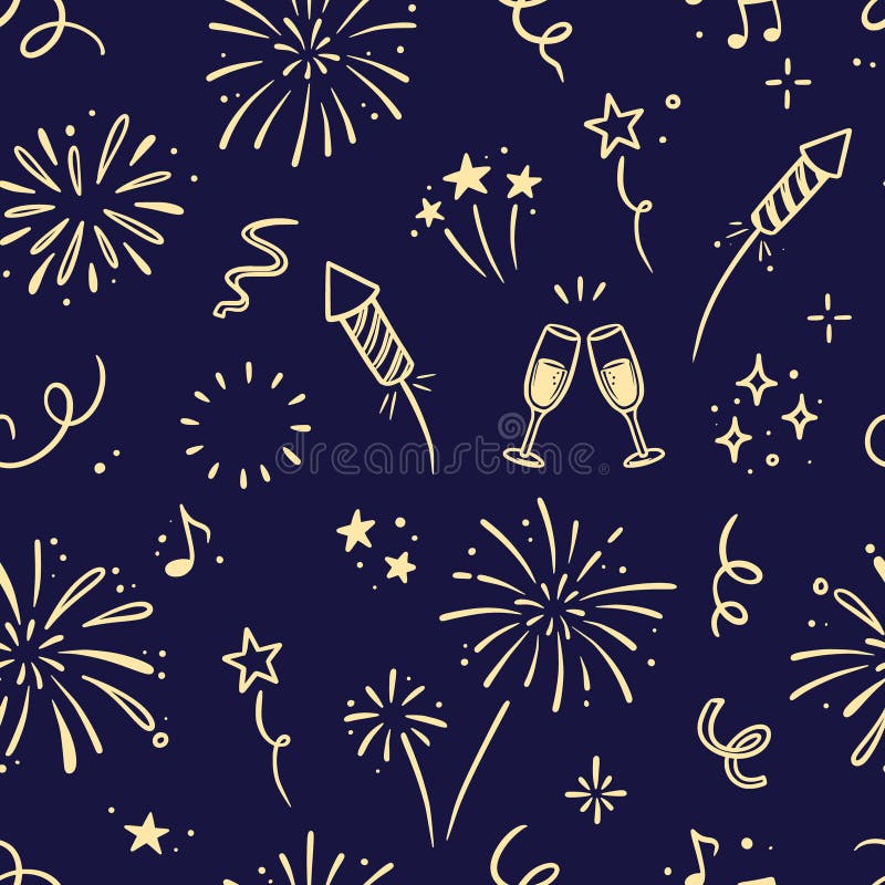 Doodle Sparkling Firework Stock Illustrations – 383 Doodle Sparkling ...