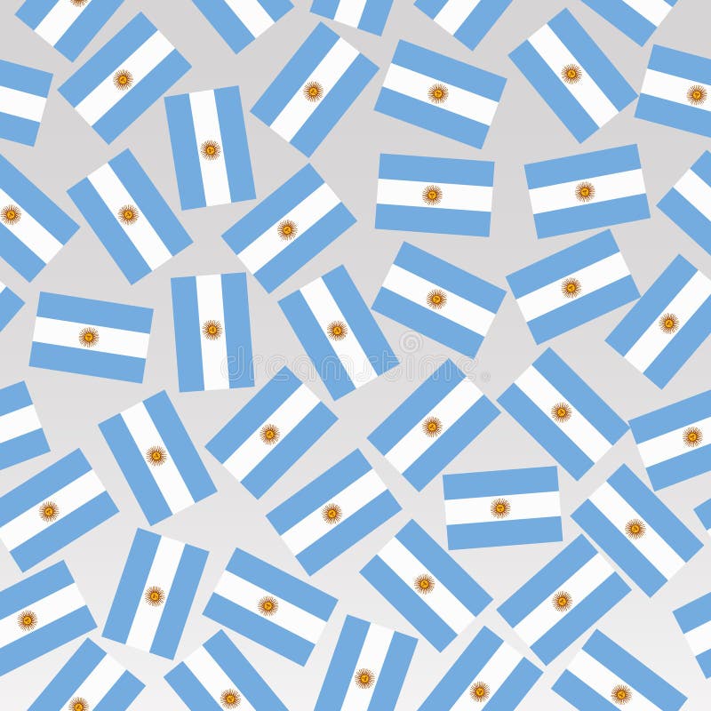 Pattern with Flag of Argentina. Colorful Illustration with Flag ...