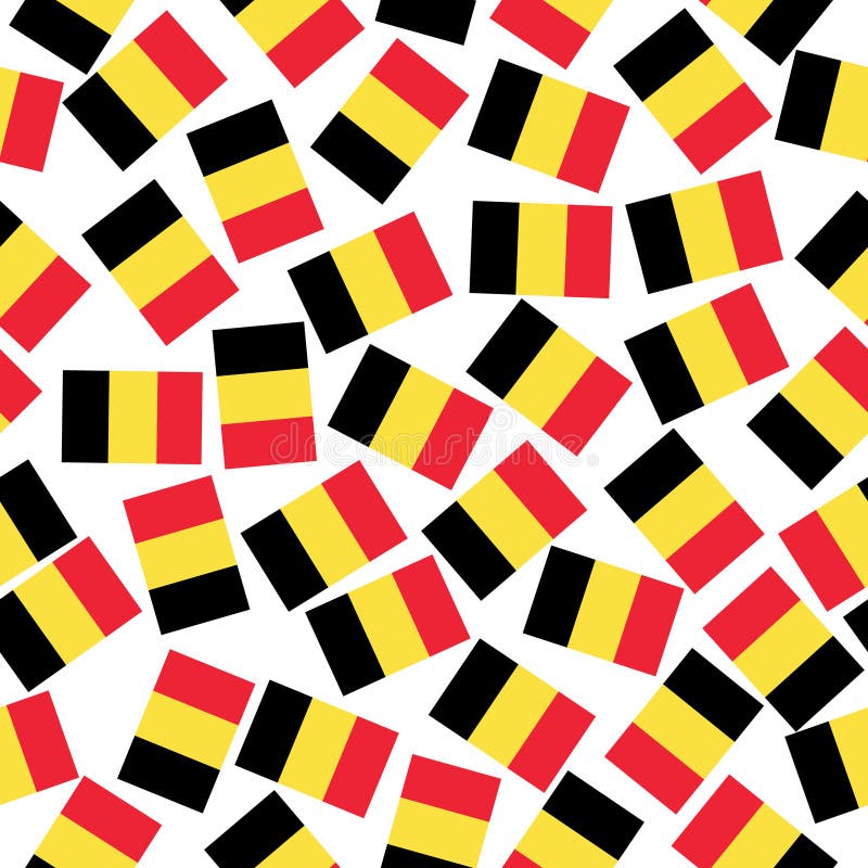 Pattern with Flag of Belgium. Colorful Illustration with Flags for ...