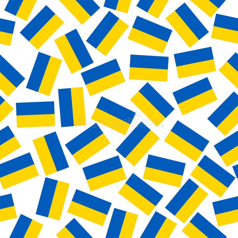 Pattern with Flags of Ukraine. Colorful Illustration with Flags for ...