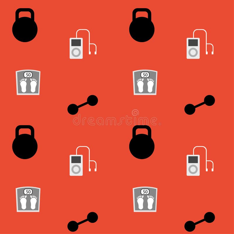Pattern of Flat Isolated Icons Stock Vector - Illustration of flat ...