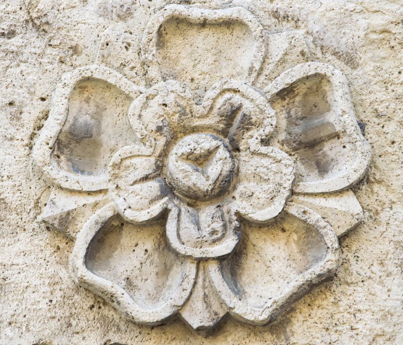 Pattern of Flower Carved on Stone. Stock Photo - Image of background ...