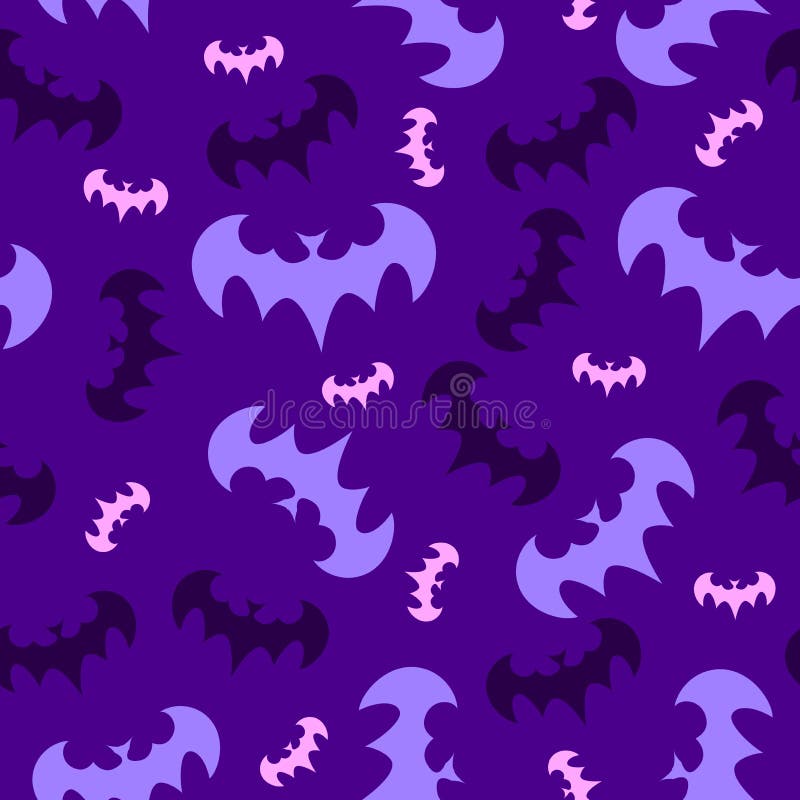The Seamless Pattern of Flying Bats. Stock Vector - Illustration of ...