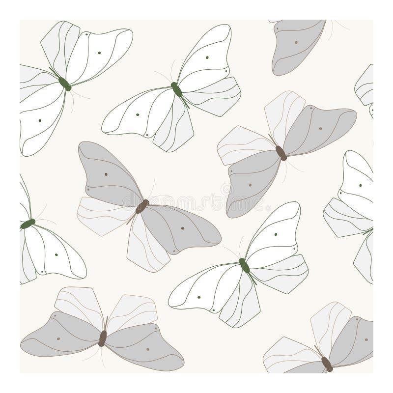 A Pattern with Flying Butterflies on a Gray-blue Background Stock ...
