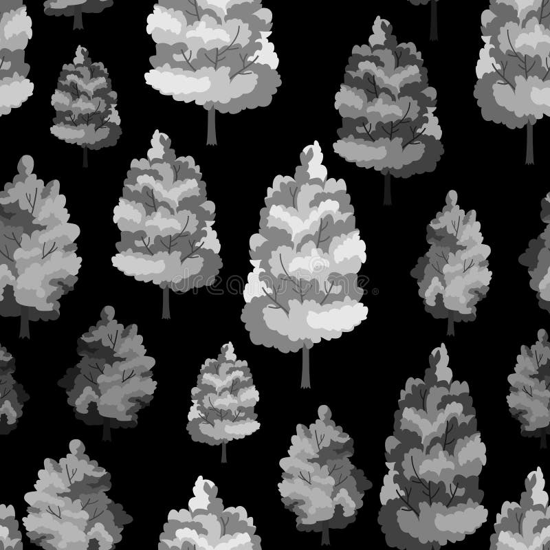 2406 Pattern Forest, Seamless Pattern in Monochrome Gray, Vector ... 2406 Pattern Forest, Seamless Pattern in Monochrome Gray, Vector ...