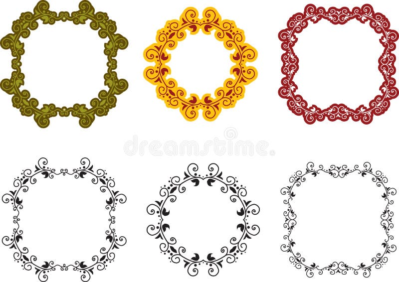 Pattern frames stock vector. Illustration of ornamental - 37954703