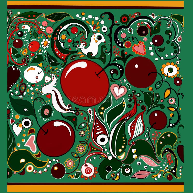 Pattern Fruits Perfect for the Design of Fabrics and Tableware, with ...