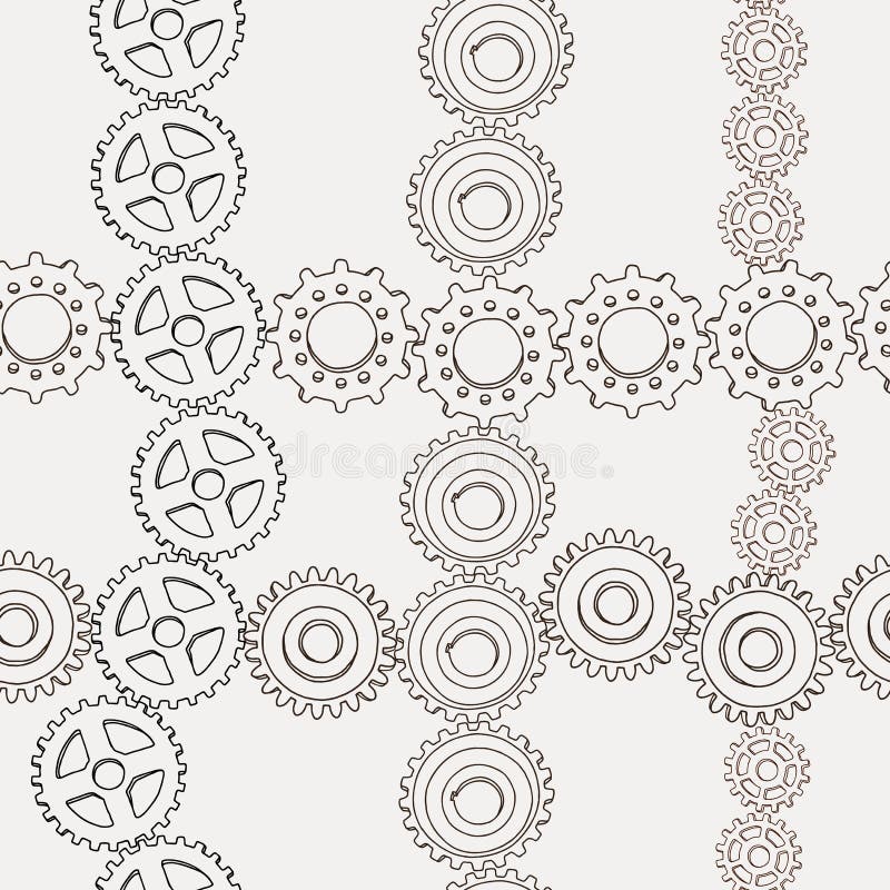 Pattern of the gears stock vector. Illustration of metal - 39339731