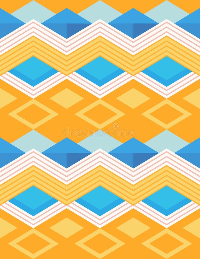 Pattern-geometric Color Geometric Background 70s Hippies Style Stock ...