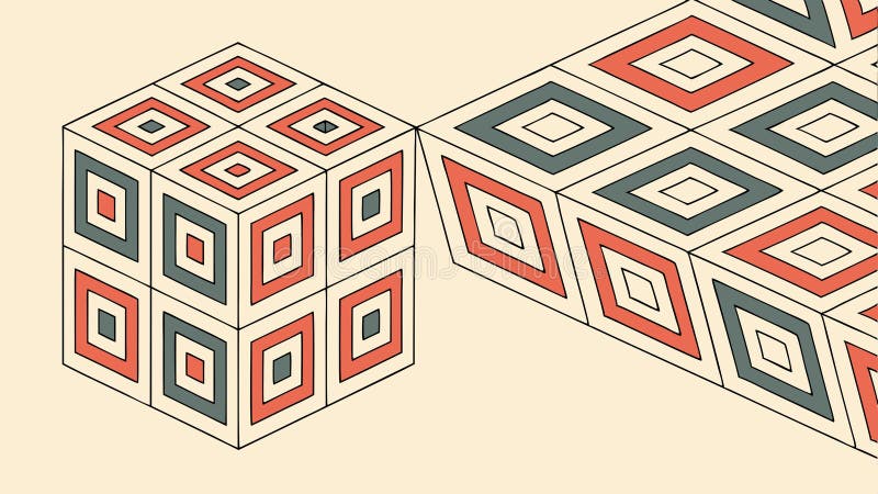 Pattern of Geometric Cubes with Abstract Designs, Vector Design ...