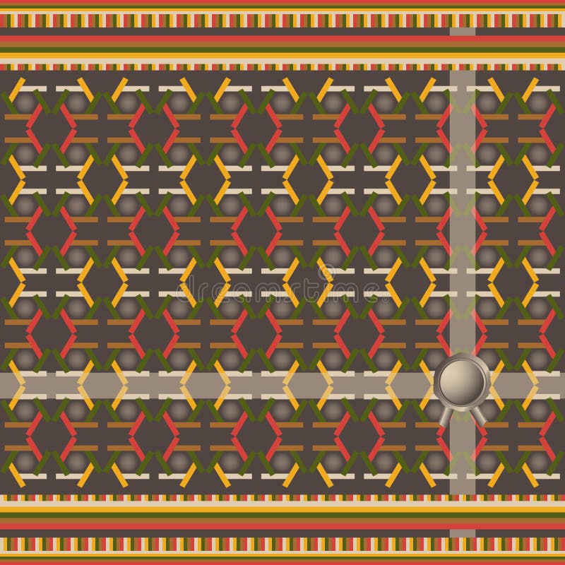 Pattern with Geometric Decorative Motives Stock Vector - Illustration ...