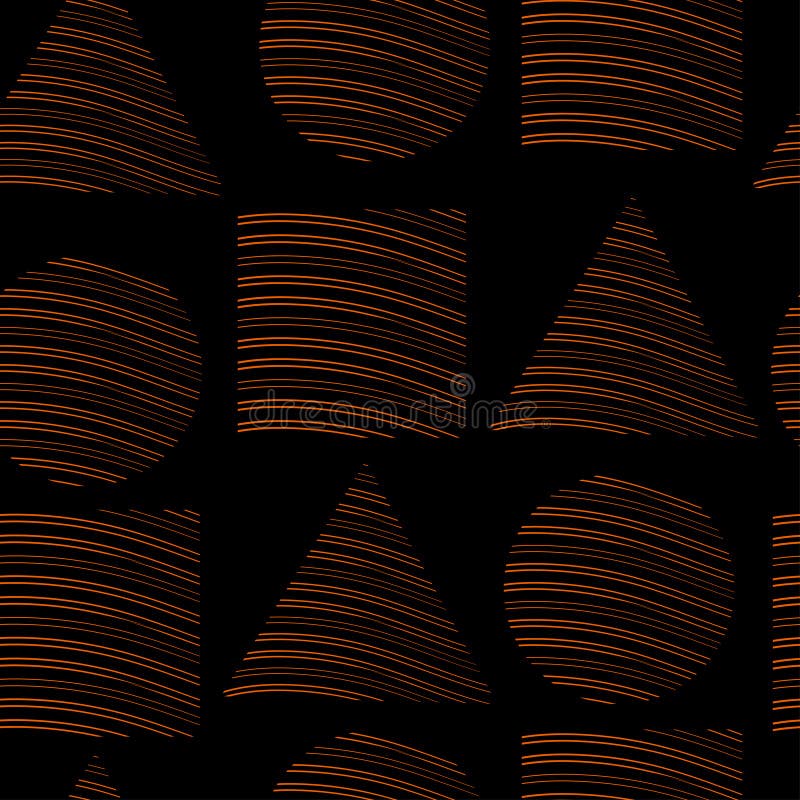 Pattern of Geometric Shapes in Thin Strip Stock Vector - Illustration ...