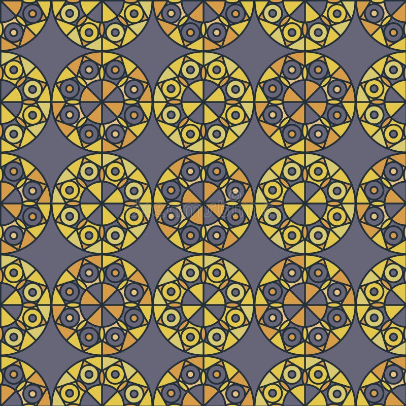 Pattern with Geometrical Forms Creating Unique Design Stock Vector ...