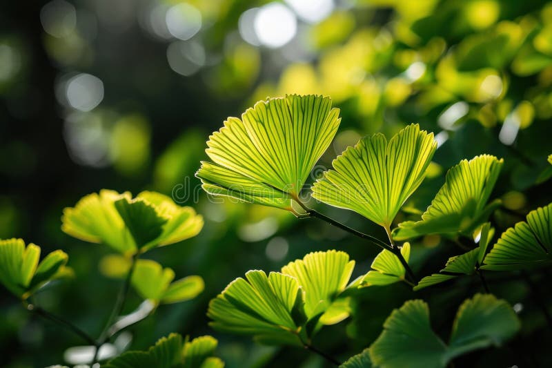 Pattern of Gingko Biloba Leaf Stock Illustration - Illustration of ...