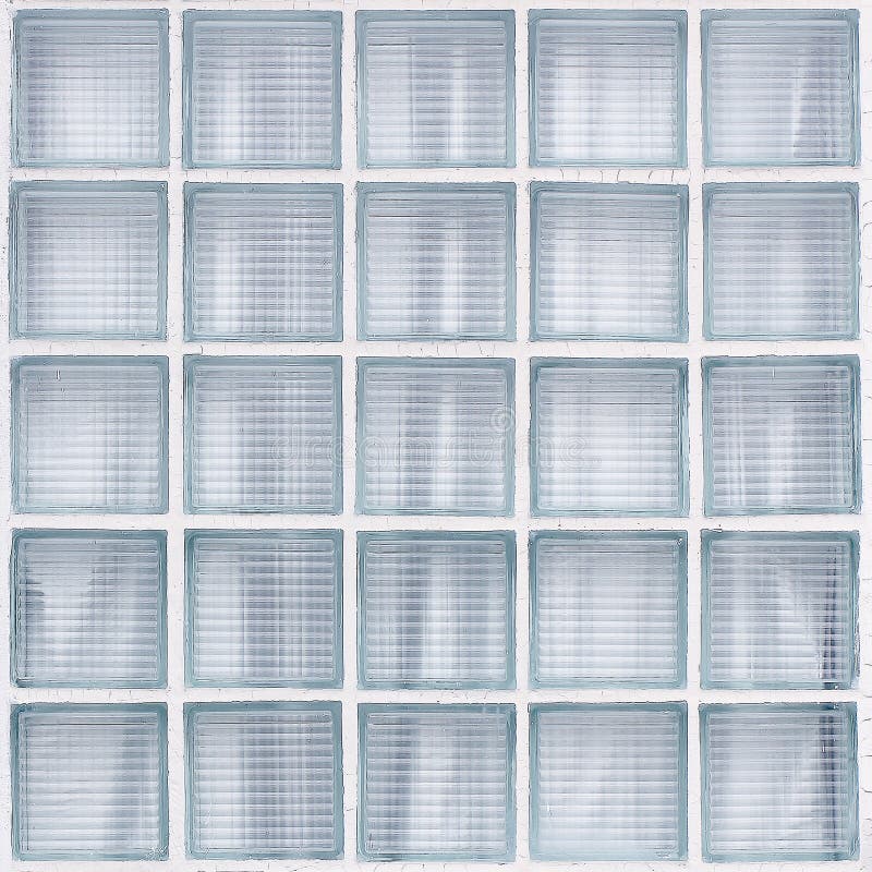 The Pattern of Glass Block Wall Stock Image - Image of horizontal ...