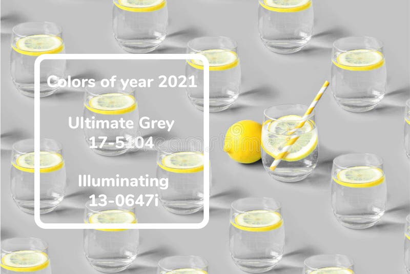 Pattern of Glass of Lemonade a Gray Background. Editorial Stock Photo ...