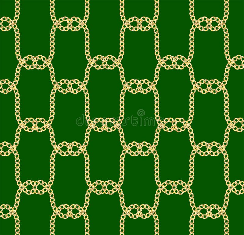 Pattern with Gold Chains. Vector. Fabric Design Stock Vector ...