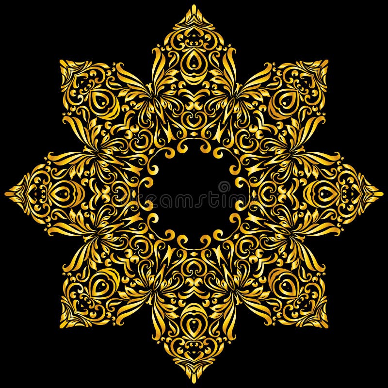 Pattern gold stock illustration. Illustration of classical - 41670768