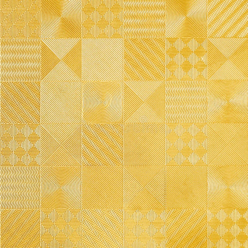 Pattern of Gold Tiles Texture Background Stock Image - Image of ...