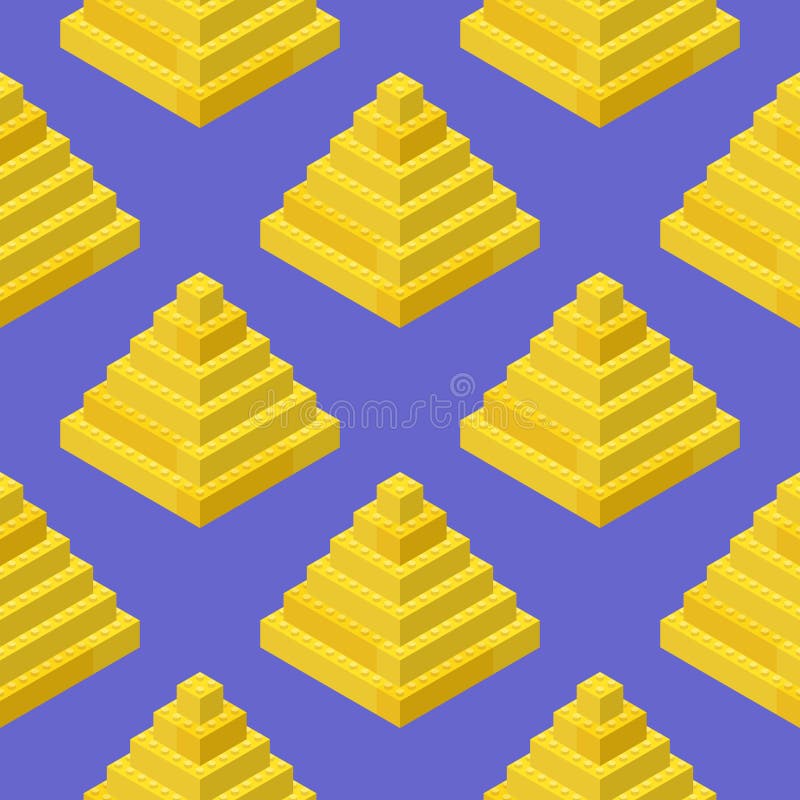 A Pattern of Golden Pyramids Assembled from Plastic Blocks in Isometric ...