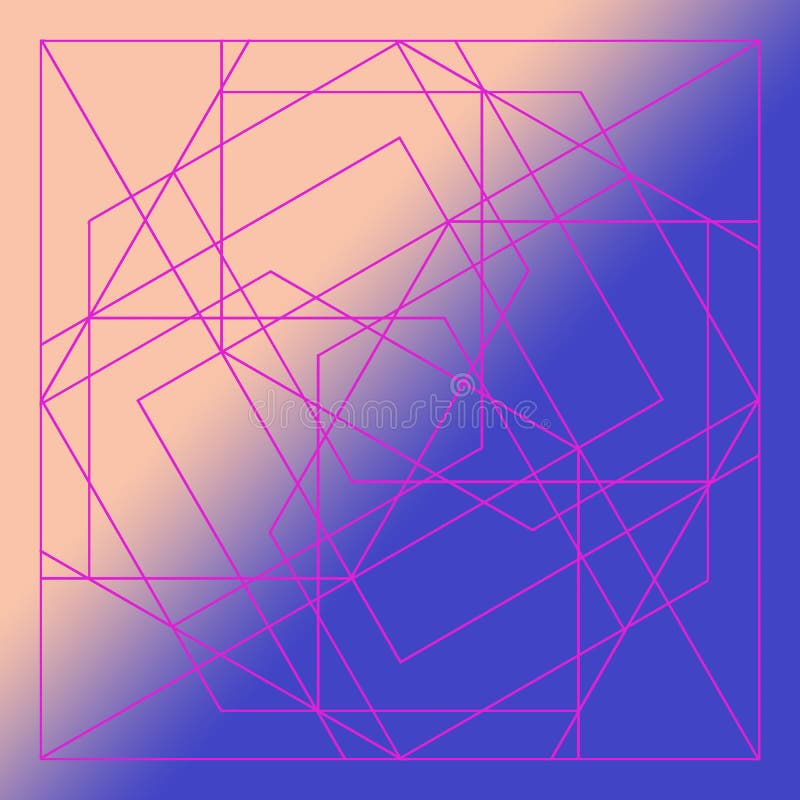 Pattern on the Gradient. Drawing for a Stained-glass Window. Content ...