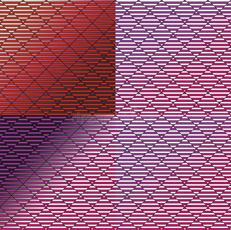 Pattern on the Gradient. Optical Illusion Pattern. Lilac Red Base ...