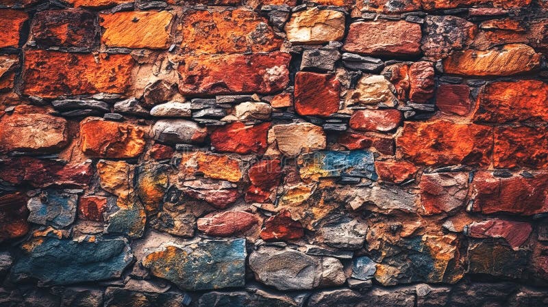 Part of Texture Stone Wall, Generative AI. Stock Illustration ...