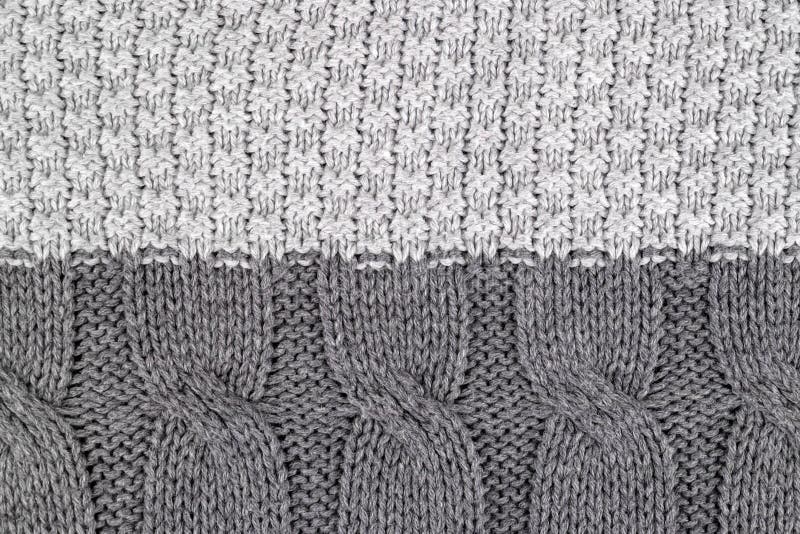 Pattern by Gray Knitting Wool Yarn Texture, Kraft Handmade Stock Image ...