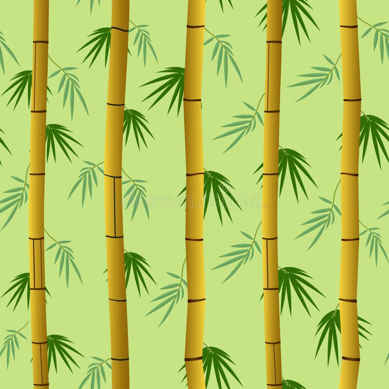 Pattern Green Bamboo Yellow Wallpaper Leaf Green Gradient Stock Vector ...