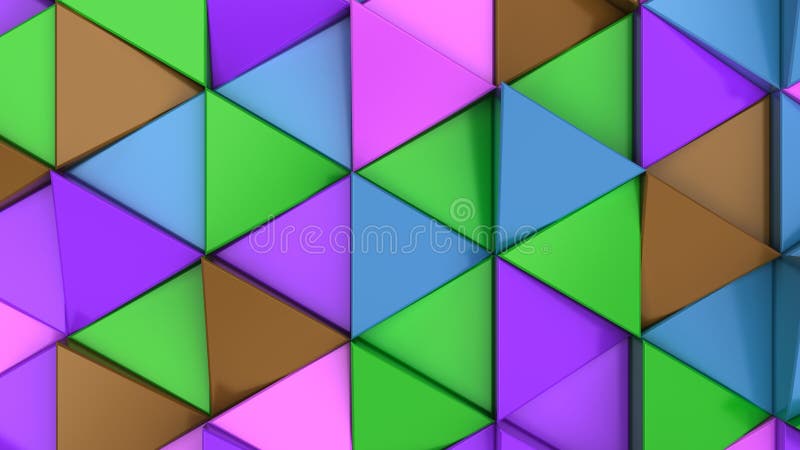 Pattern of Green, Brown, Purple and Blue Triangle Prisms Stock ...