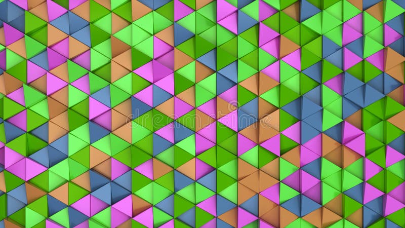Pattern of Green, Orange, Purple and Blue Triangle Prisms Stock ...