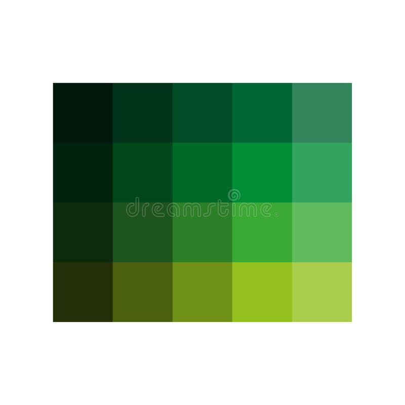Pattern with Green Palette. Gradient Color. Vector Illustration. Stock ...