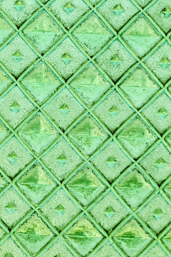 Pattern of a Green, Structured and Translucent Glass Element Stock ...