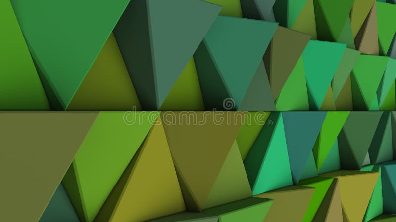 Pattern of Green Triangle Prisms Stock Illustration - Illustration of ...
