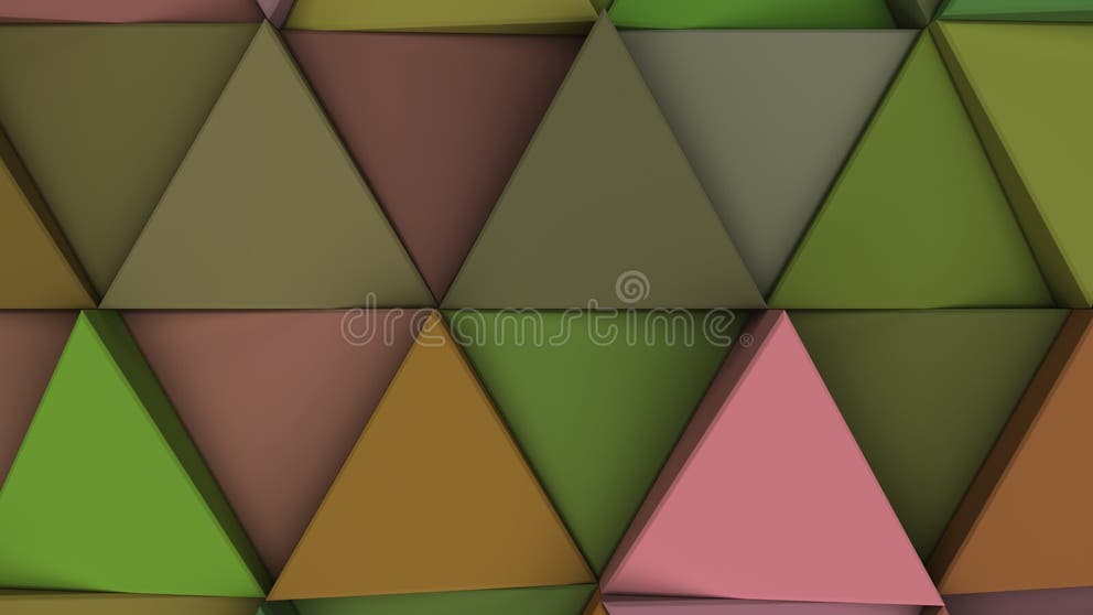 Pattern of Green Triangle Prisms Stock Illustration - Illustration of ...