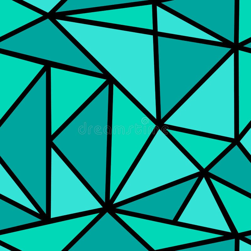 Pattern with Green Triangle Stock Vector - Illustration of mosaic ...