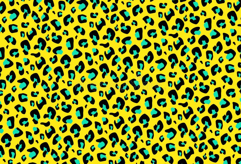 Pattern Grern Yellow Leopard Background. Illustration Design Stock ...