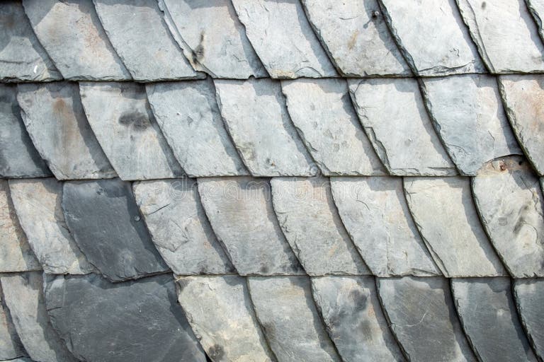 Pattern of Grey Slate Shingles Stock Image - Image of historic, wall ...